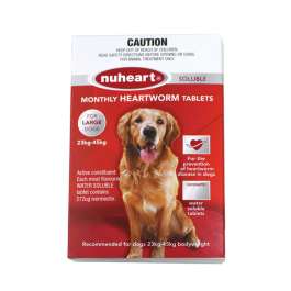Nuheart Heartworm Tablet Dog Large 23-45kg Red