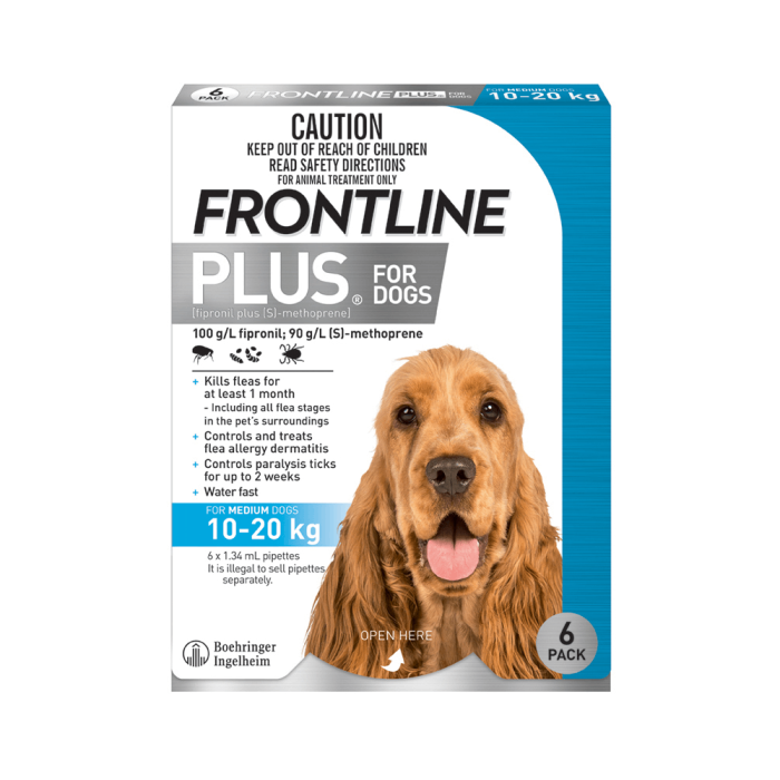 Frontline Plus Dog Medium 23 - 44lbs Blue CanadaVet