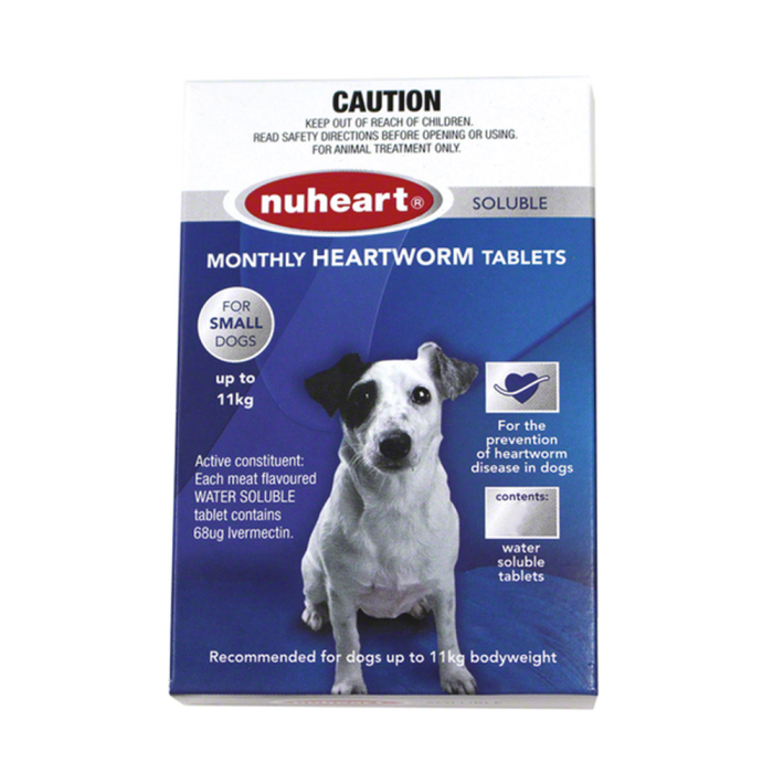 Nuheart Heartworm Tablet Small Dog Up to 25lbs CanadaVet