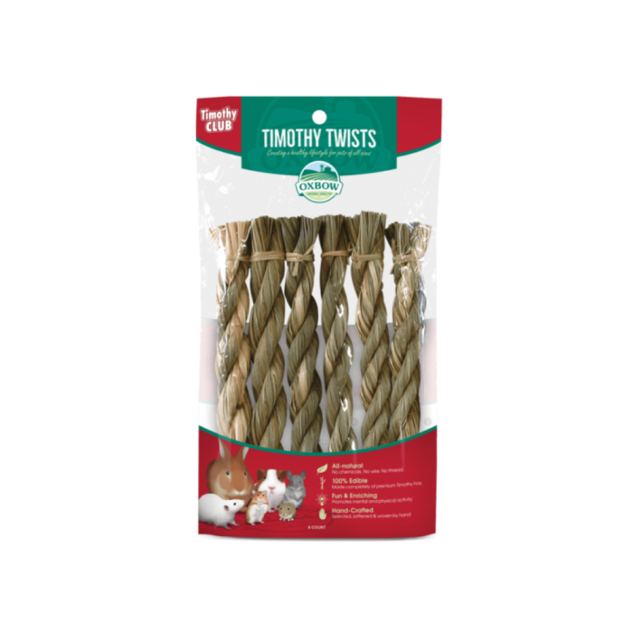 Oxbow Timothy Club Hay Twists Small Animal Toy 6 Pack CanadaVet