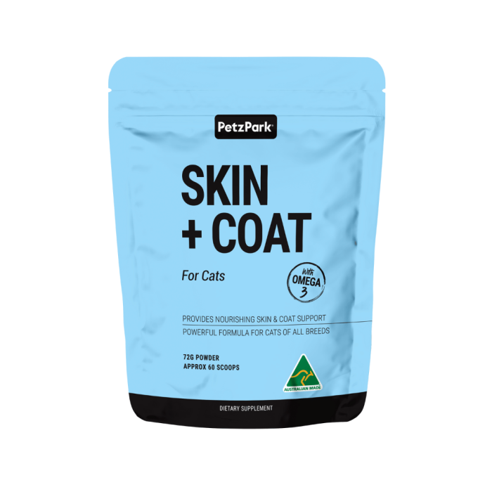 Petz Park Skin + Coat Powder Supplement For Cats CanadaVet