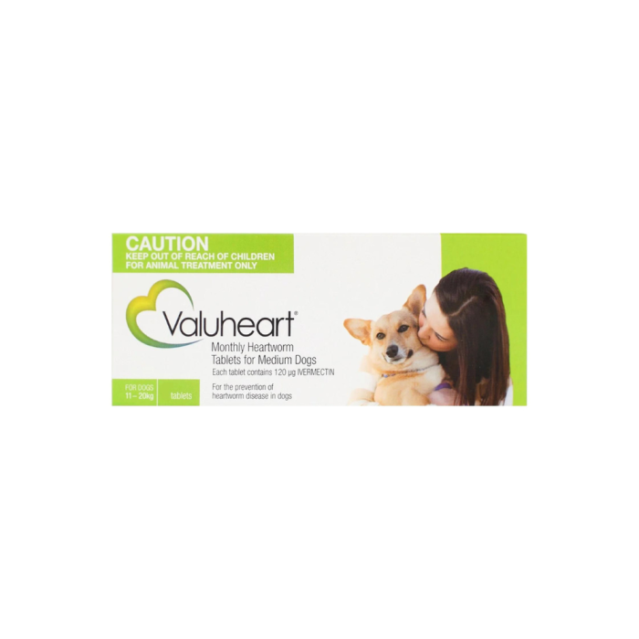 Valuheart Heartworm Tablets Dog Medium 24-44lbs CanadaVet