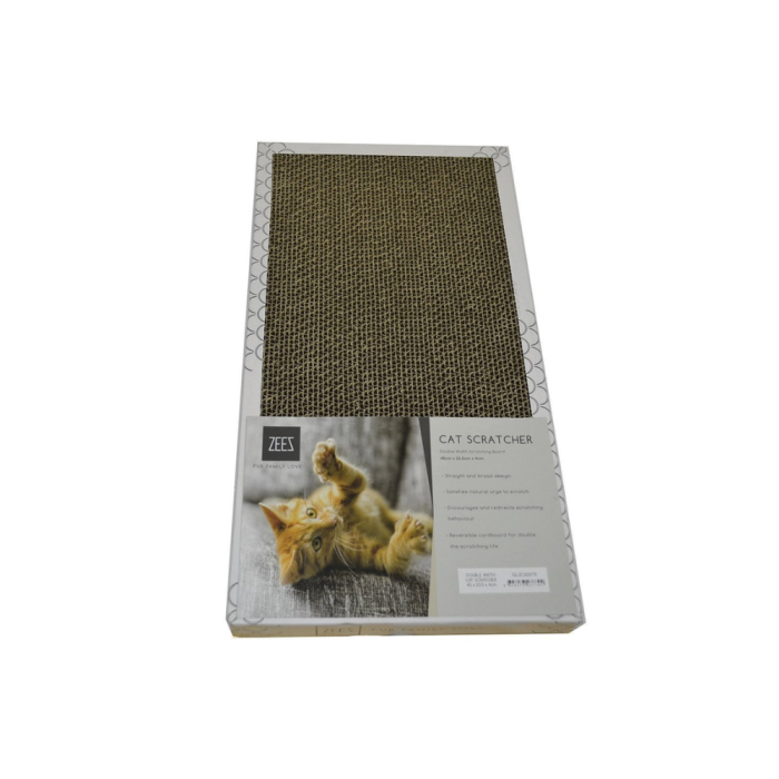 Zeez Double Width Cardboard Scratcher White CanadaVet
